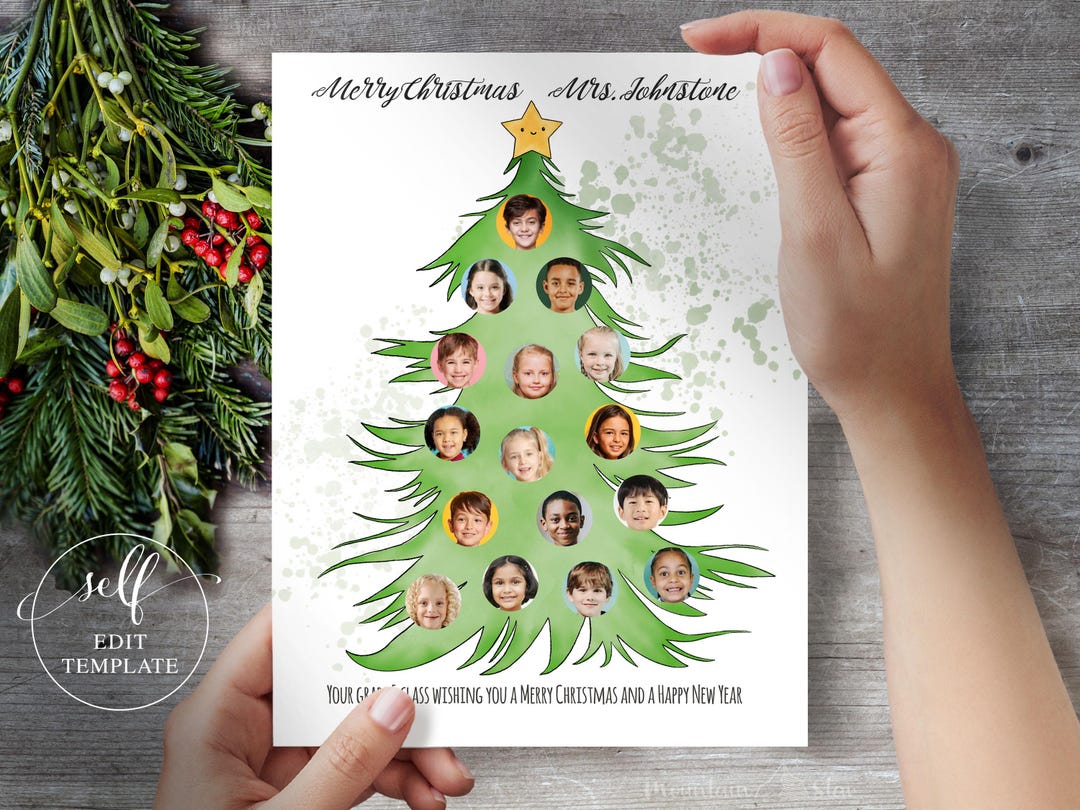 Teacher Gift, Christmas Photocard From Class ~ Photos (30, 27, 24, 15 ...