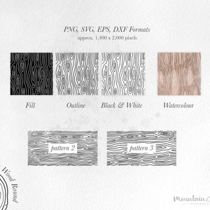 Png • Svg • Eps • Dxf → Wood Grain Silhouette Graphics Set of 4 ...