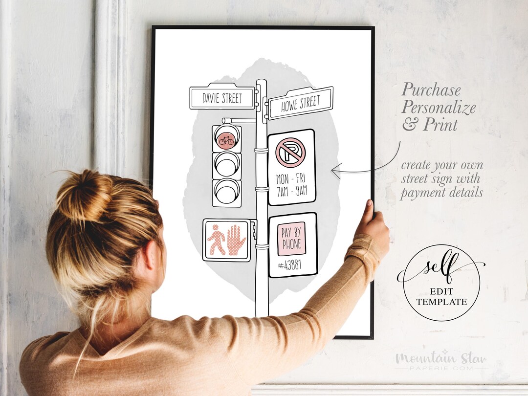 Customizable Parking Sign Template: DIY Business Poster (digital ...