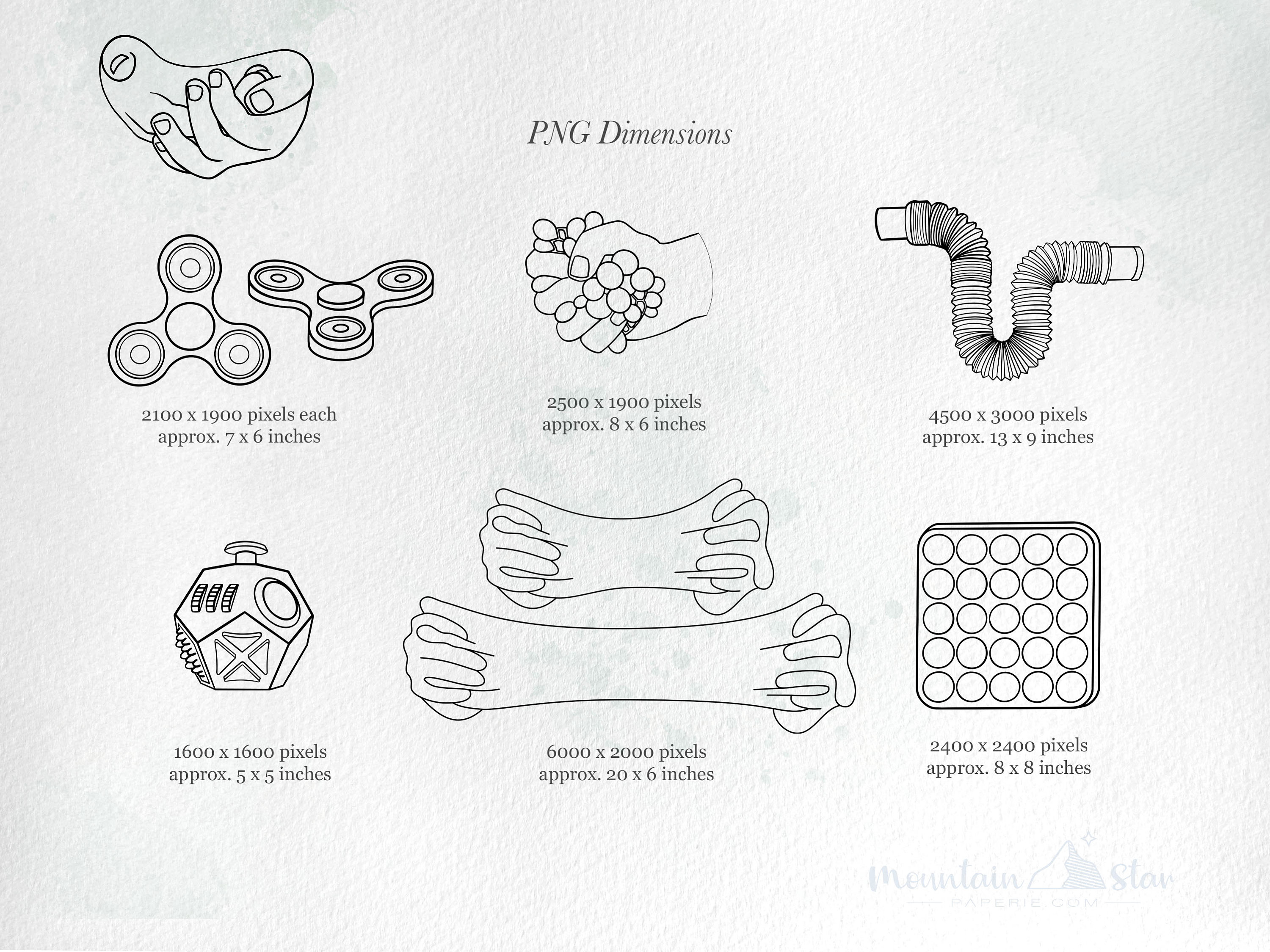 Png • Svg • Eps • Dxf → Fidget Toys Clipart Graphics Set (free for ...