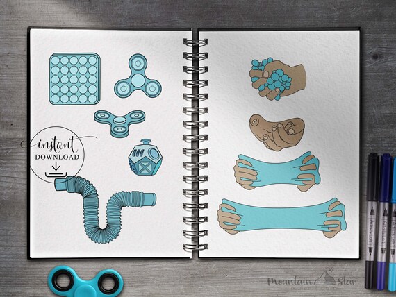 Png Svg Eps Dxf Fidget Toys Clipart Graphics Set free - Etsy Australia