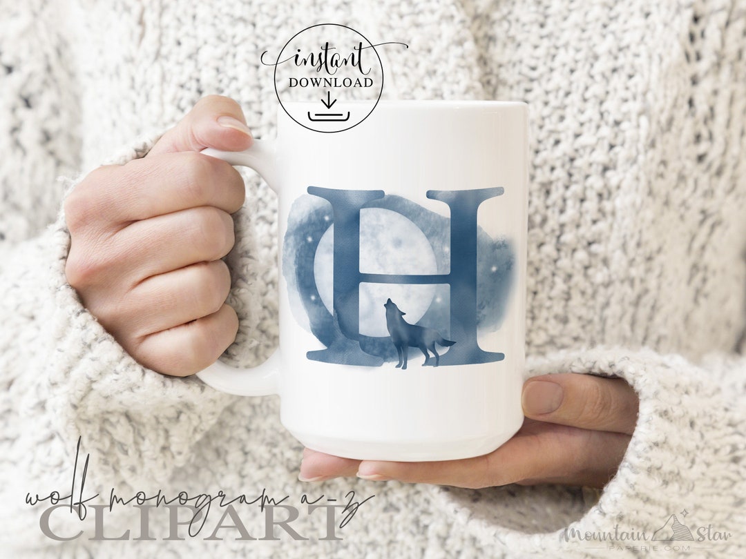 Monogram Letters A to Z - Lone Wolf Watercolour (free for Commercial ...