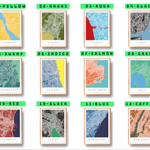 Custom City Map Art - Custom City Prints - Office Decor - Map Poster ...