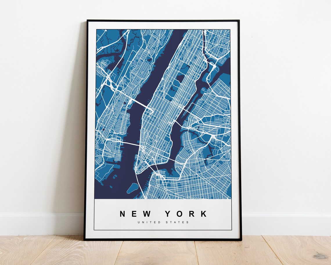 Custom City Map Art Custom City Prints Office Decor Map - Etsy