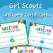 Girl Scouts Welcome Certificate PDF Digital Download - Etsy