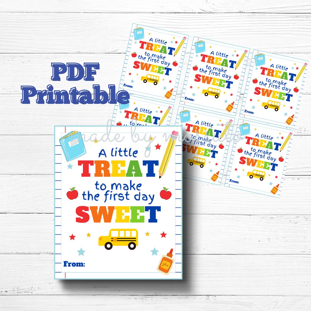 Back to School Gift Tags PDF Digital Download - Etsy