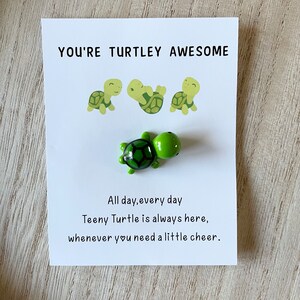 Pocket Turtle, Turtely Awesome, Cheer up Gift, Friendship Gift, Support ...