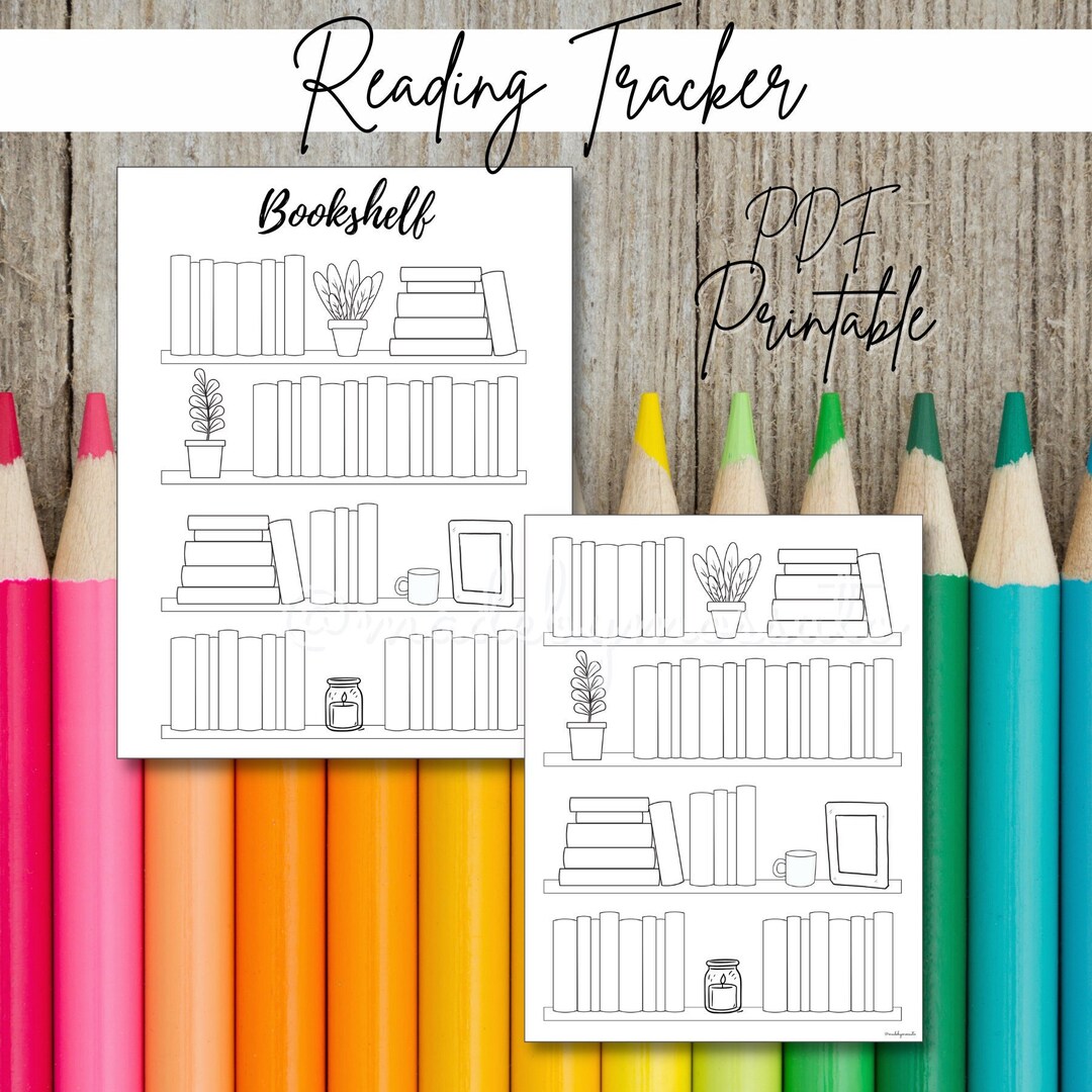 Reading Log, Reading Tracker, Bookshelf Tracker, Coloring Book Tracker ...