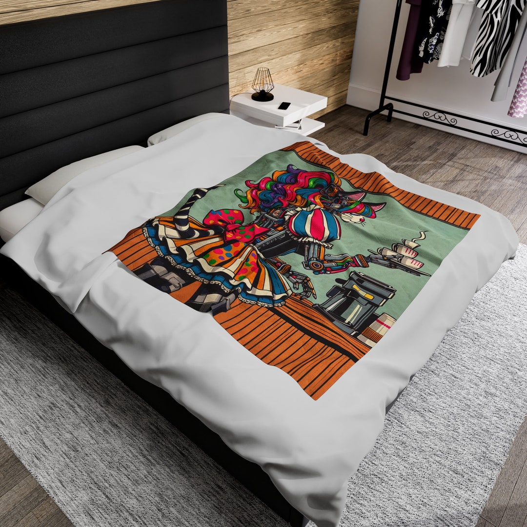 Caffeine Meowchanic Plush Blanket - Etsy