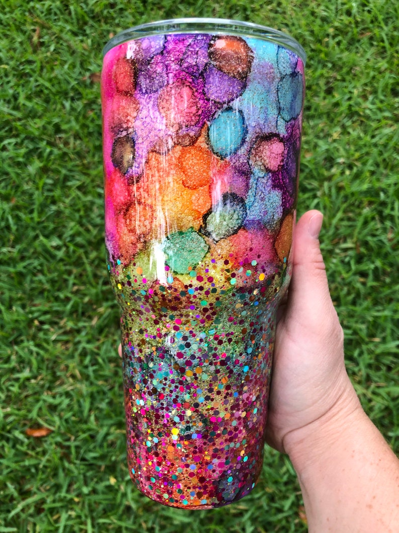 Custom Rainbow Glitter Tumbler Watercolor Epoxy Tumblers Etsy custom-rainbow-glitter-tumbler-watercolor-epoxy-tumblers-etsy
