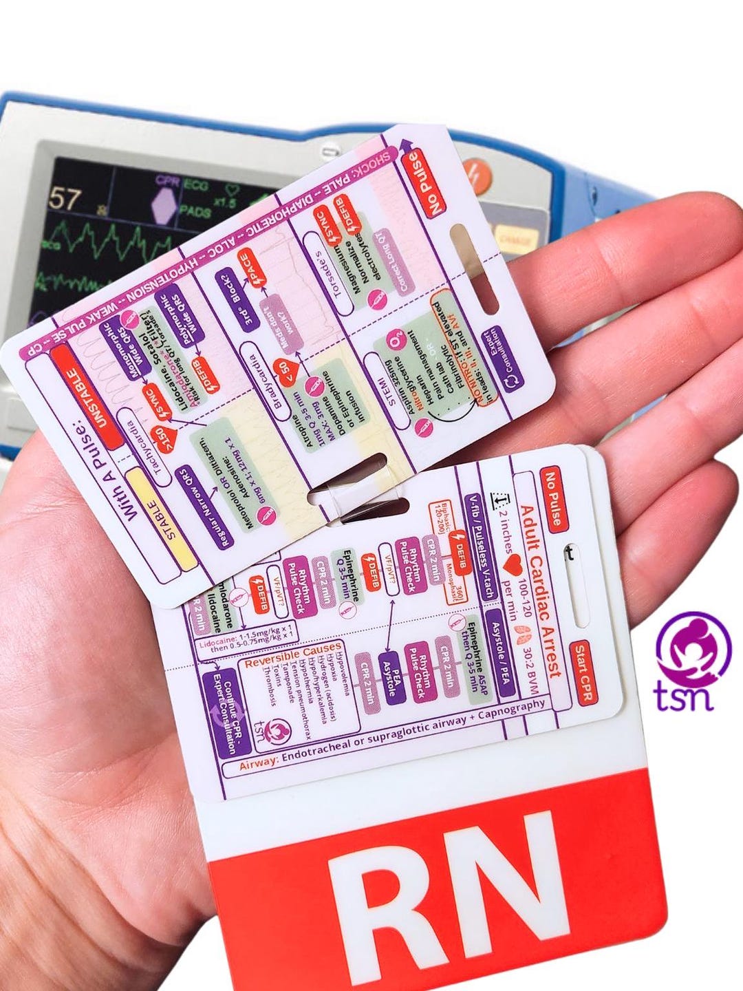 NEW! ACLS Badge Buddy - 2-sided - Hangs Vertically and Horizontally ...