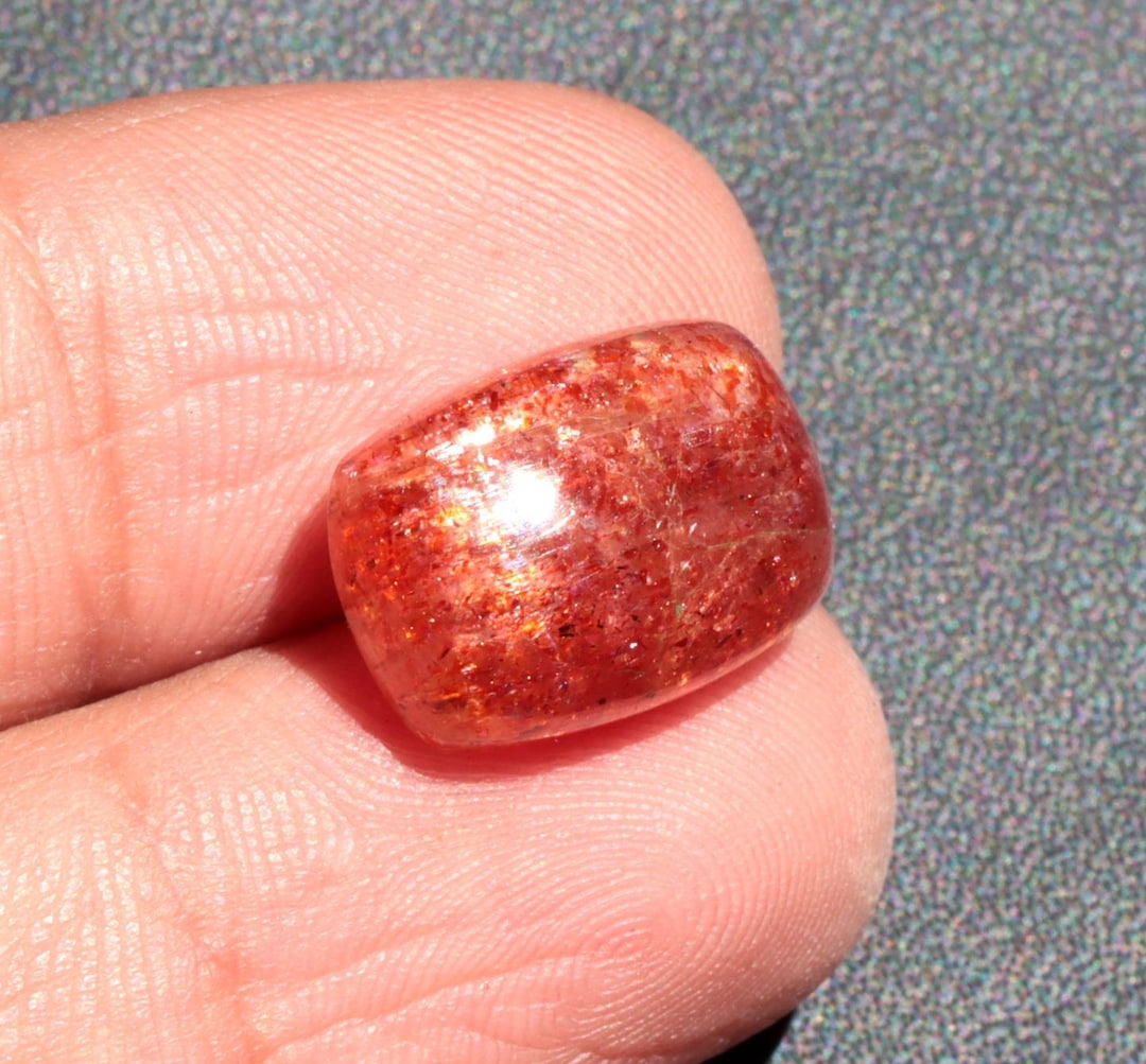 Sunstone 11x15mm Cabochon Sunstone From Feldspar Group, Red Sparkles ...