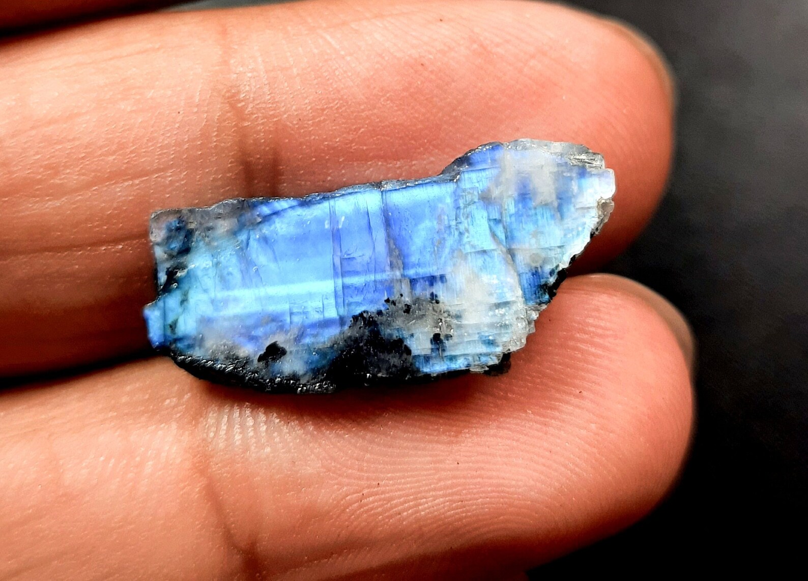 Natural Moonstone Rough Gemstone 24x11x5 MM Blue Fire | Etsy