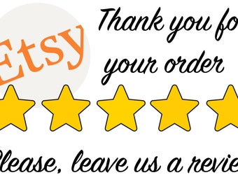 Leave a Review Card - Etsy