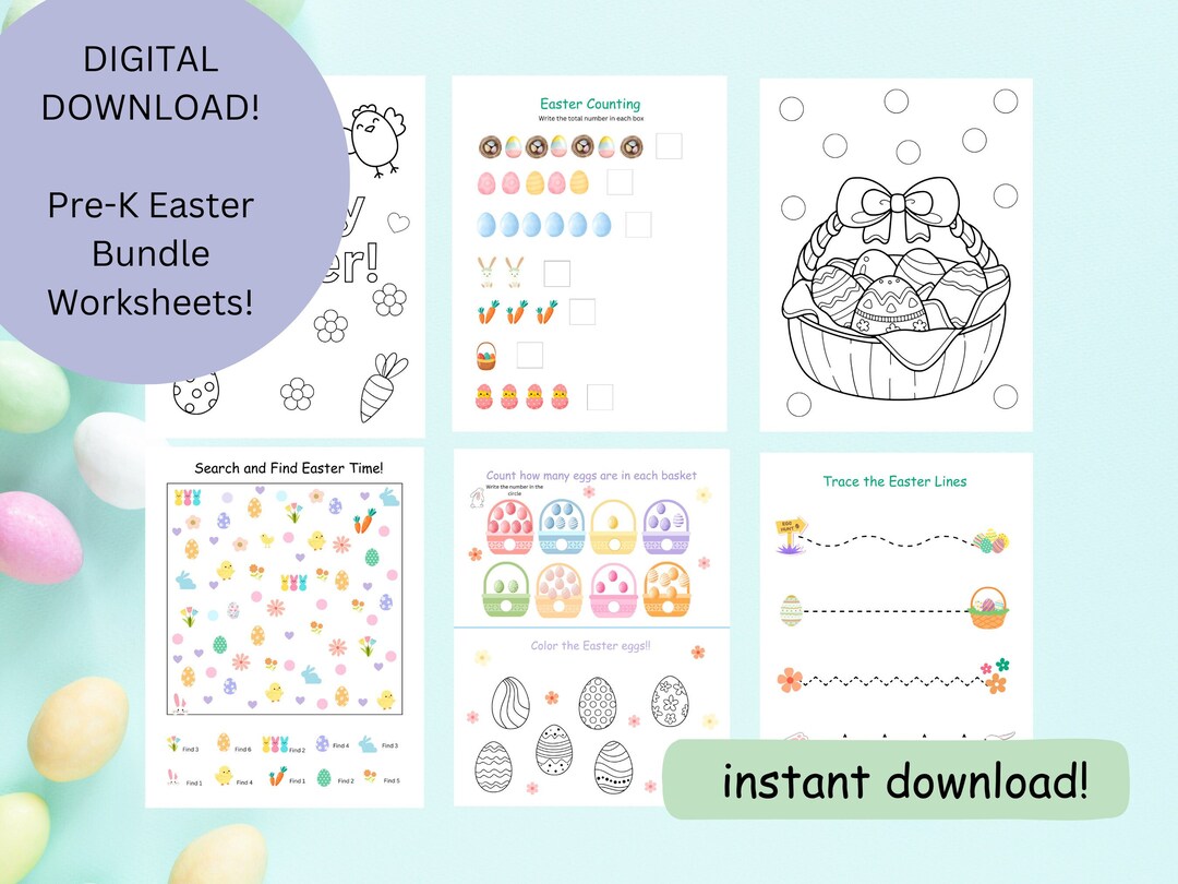 Preschool Easter Printable, Easter Printable, Easter Coloring Pages ...