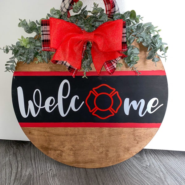 Firefighter Door Sign - Etsy