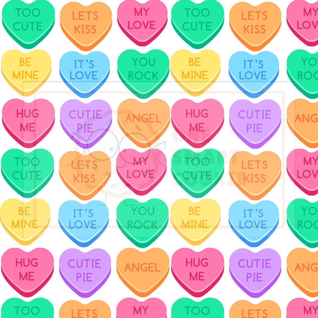 DIGITAL FILE Conversation Hearts for Edible Image Printing - Etsy