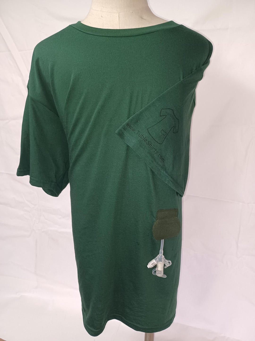 G-tube Feeding Shirt Military Green Medium, PEG Tube Feeding Shirt ...