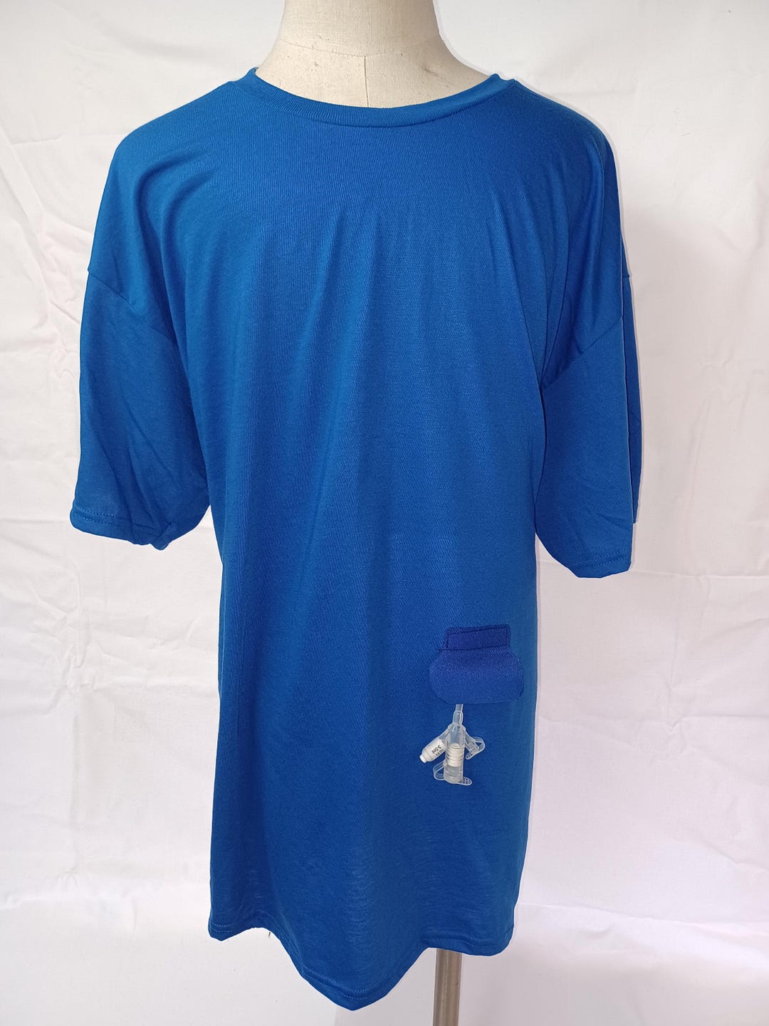 G-tube Feeding Shirt Royal Blue Large, PEG Tube Feeding Shirt ...