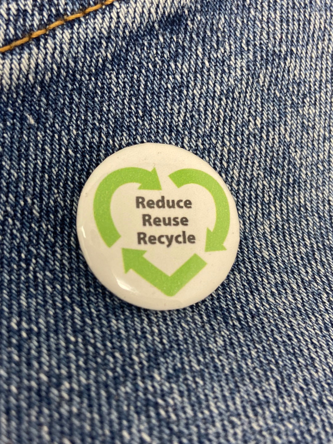 1 'reduce Reuse Recycle' Button Badge - Etsy