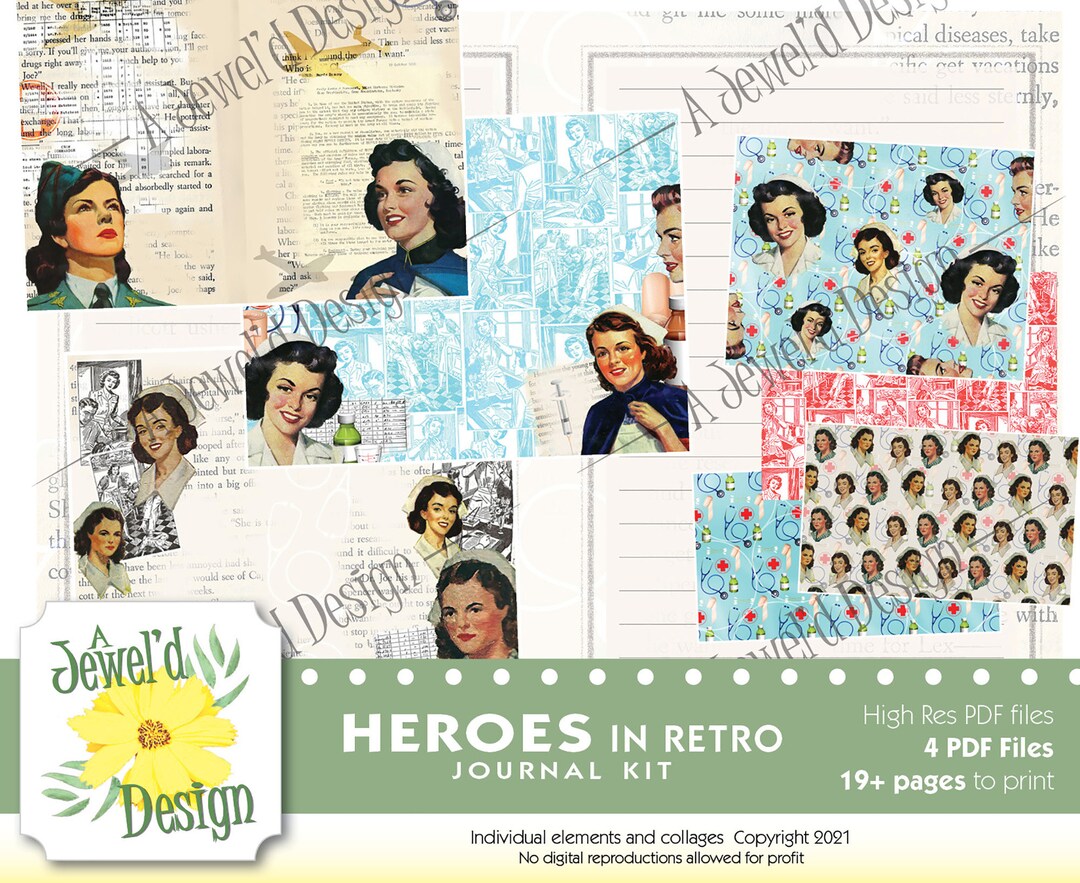HEROES in Retro Journal Kit - Etsy