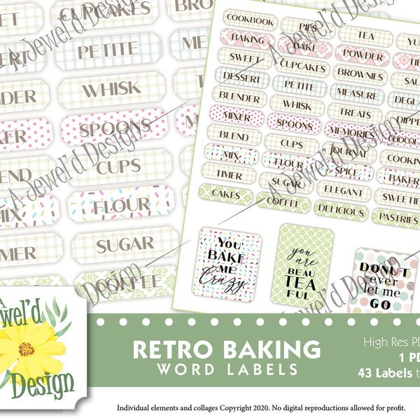 Baking Labels - Etsy