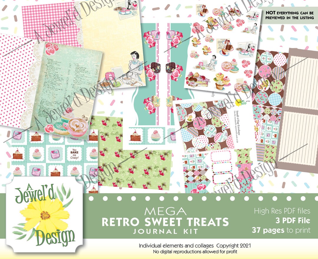 Retro Sweet Treats MEGA Journal Kit: ALL Included Kit - Etsy
