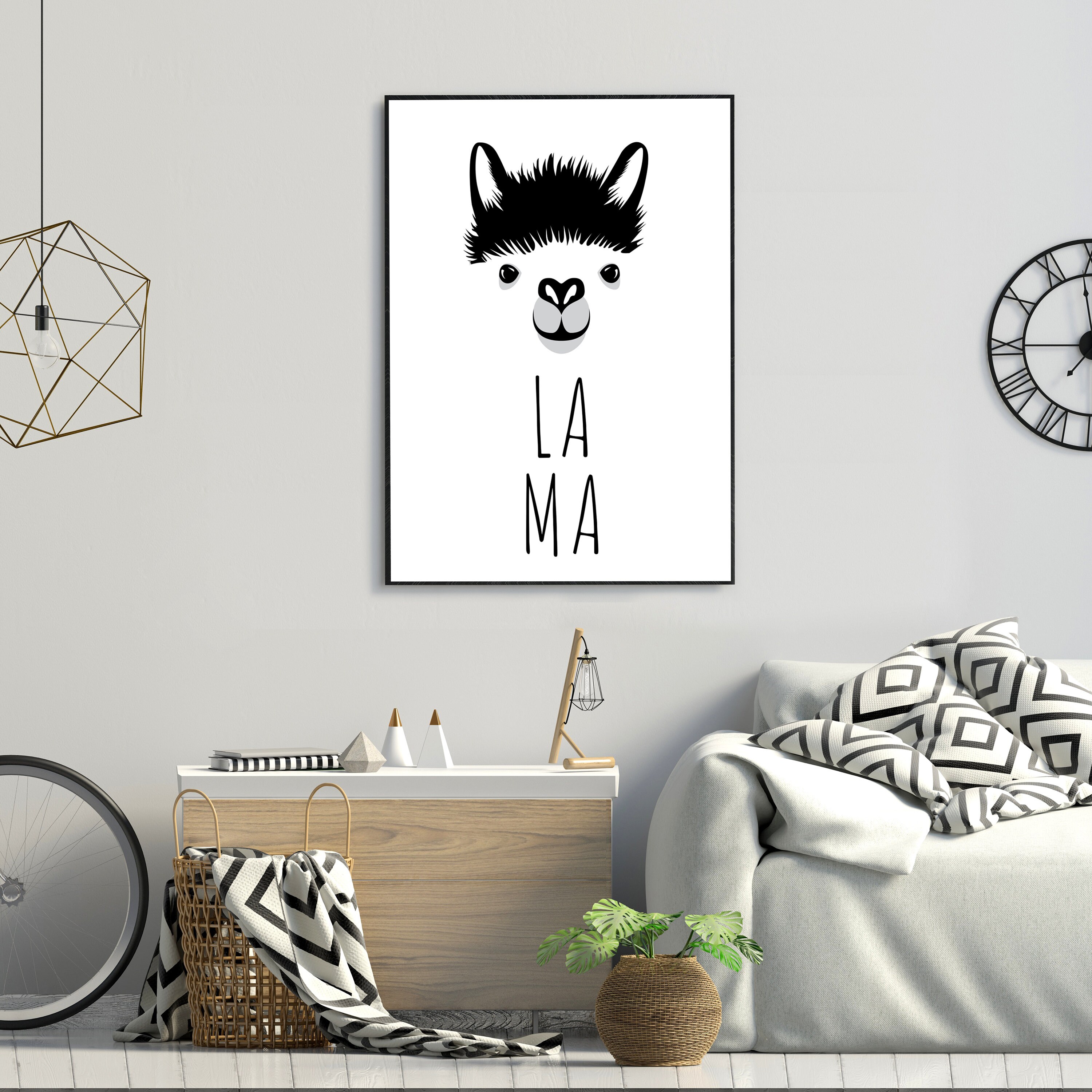 Poster Lama Digital Filesx5 Dimensions Pop Art Wall Prints - Etsy
