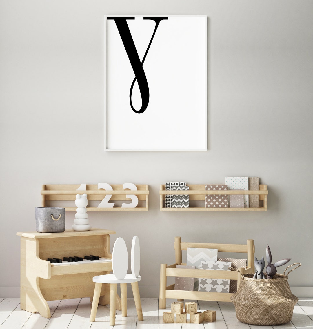 Gama Letter Digital Typography Poster Wall Prints Wall - Etsy