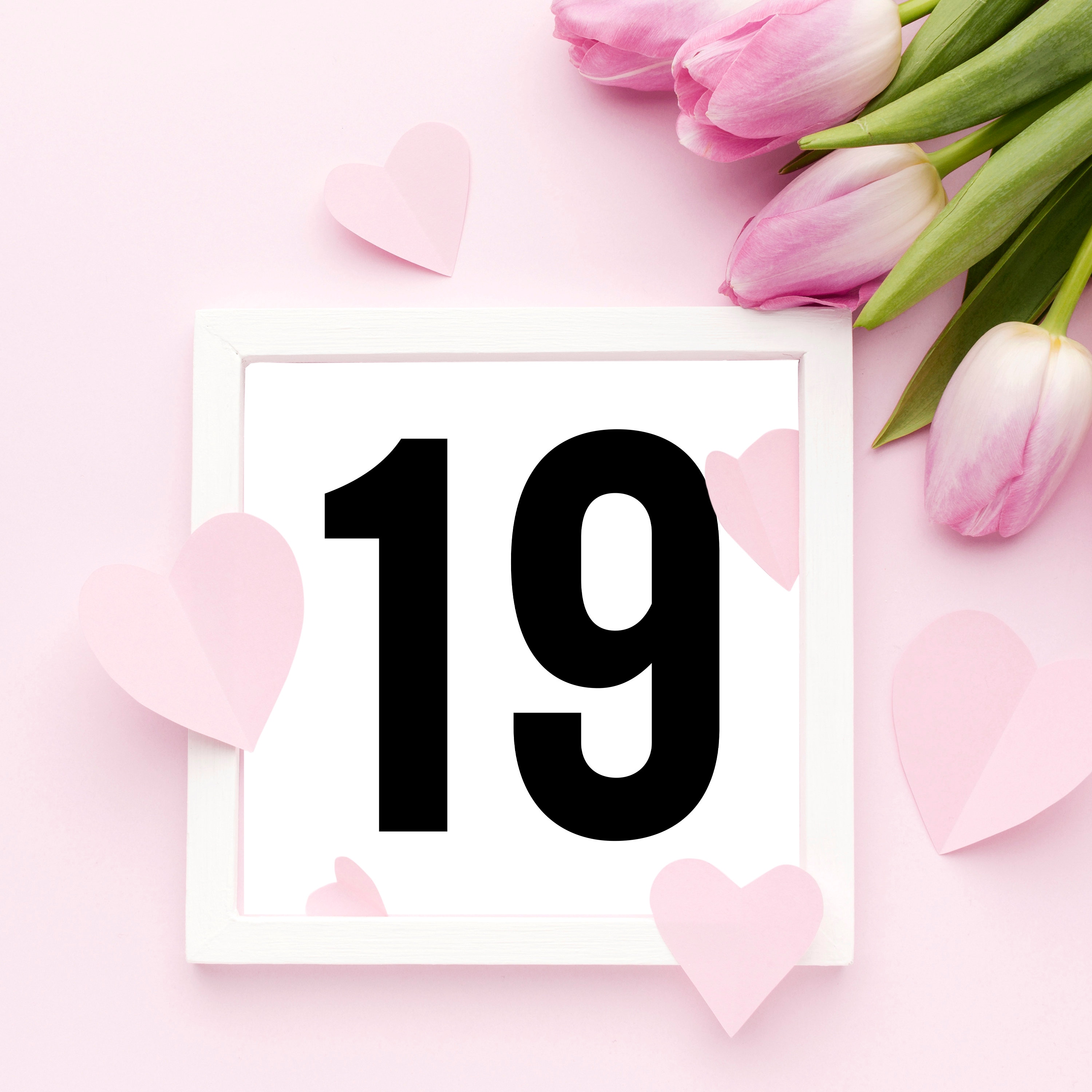 19 Number 19 Poster Nineteen Digital Prints X5 Sizes - Etsy