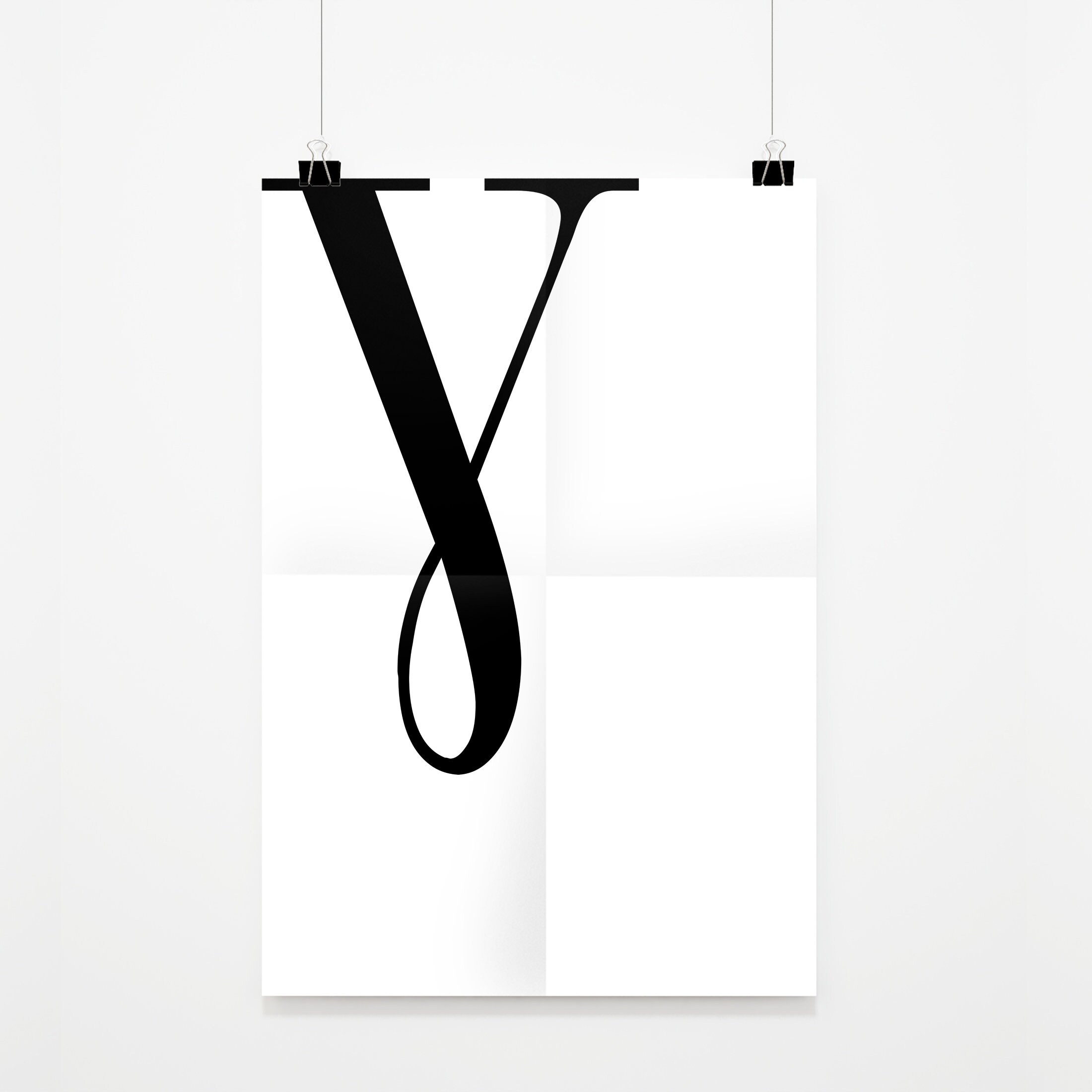 Gama Letter Digital Typography Poster Wall Prints Wall - Etsy