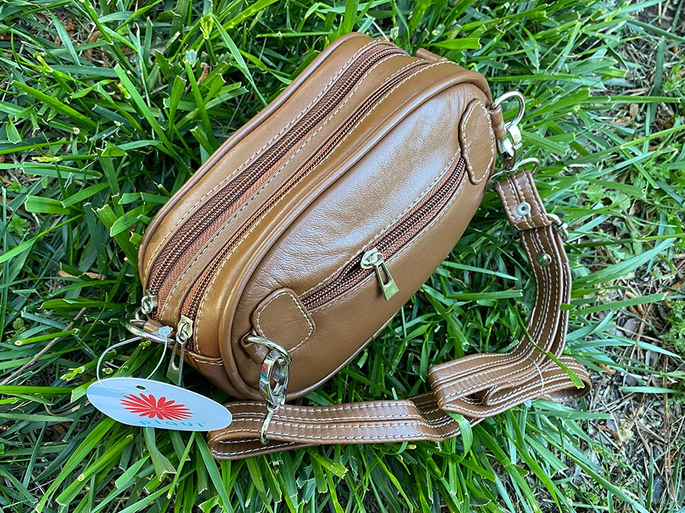 10% OFF!!! Luvi Light Brown Leather Crossbody & Bag Belt - Etsy