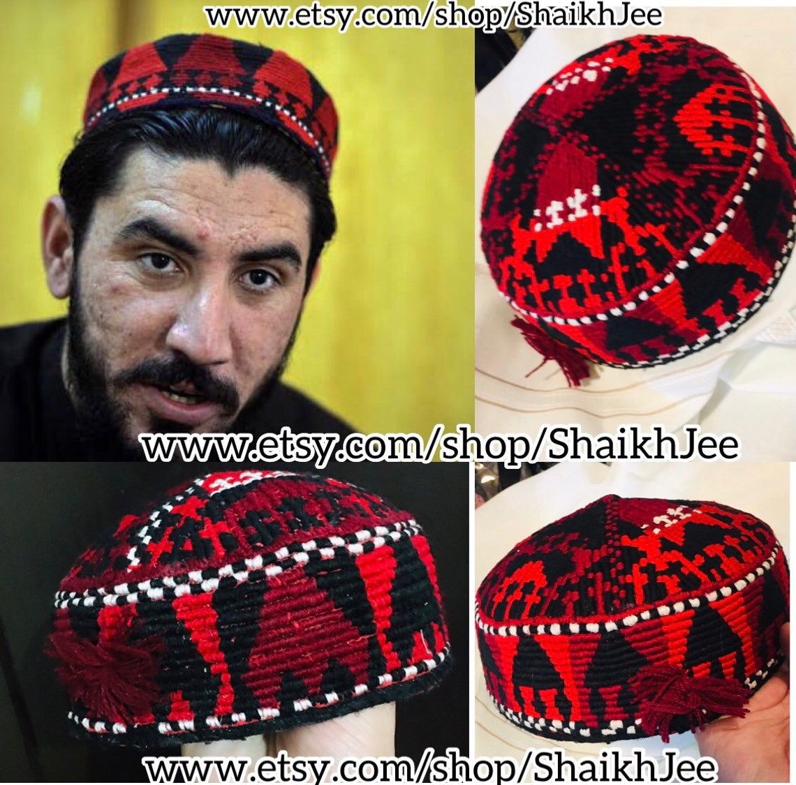 PTM Handmade Premium Quality Manzoor Pashteen Cap Afghan - Etsy UK