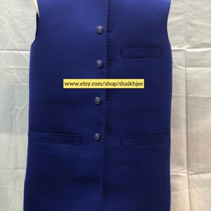 Imran Khan Style Handmade Pakistani Men’s Waistcoats-indian Nehru Cut ...