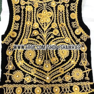Embroidered Waistcoat Tribal Pathan Vest-traditional Pathan Waistcoat ...