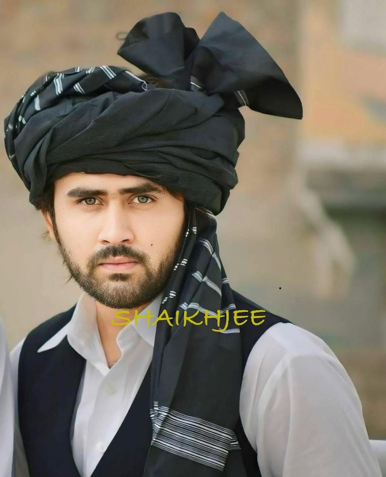 Traditional Afghani Pagri- Turban - Silk Pagri - Pakistani Lungi ...