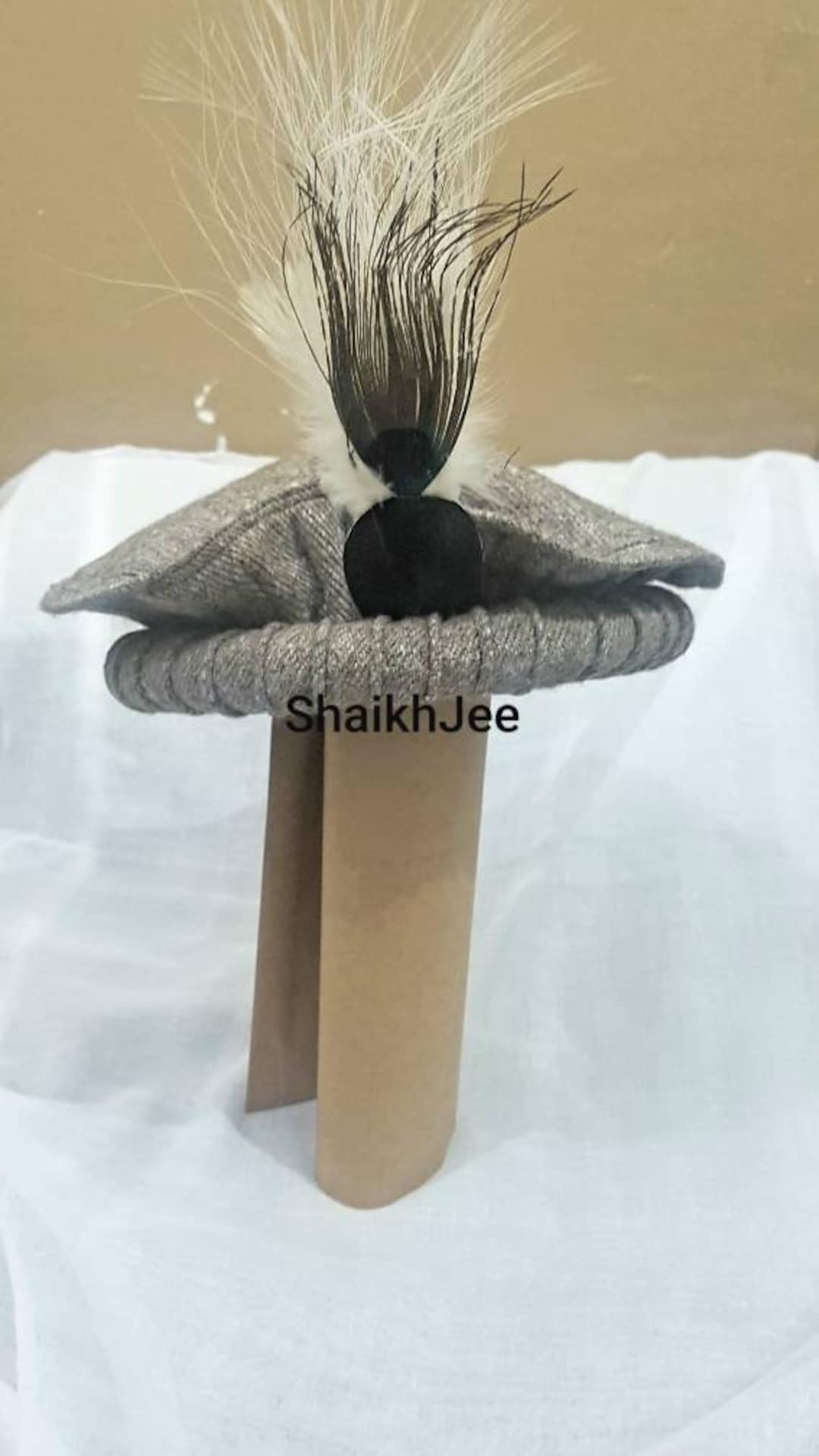Handmade Original 100% Wool Pakol With Feather,pakul Hat- Chitrali Topi ...