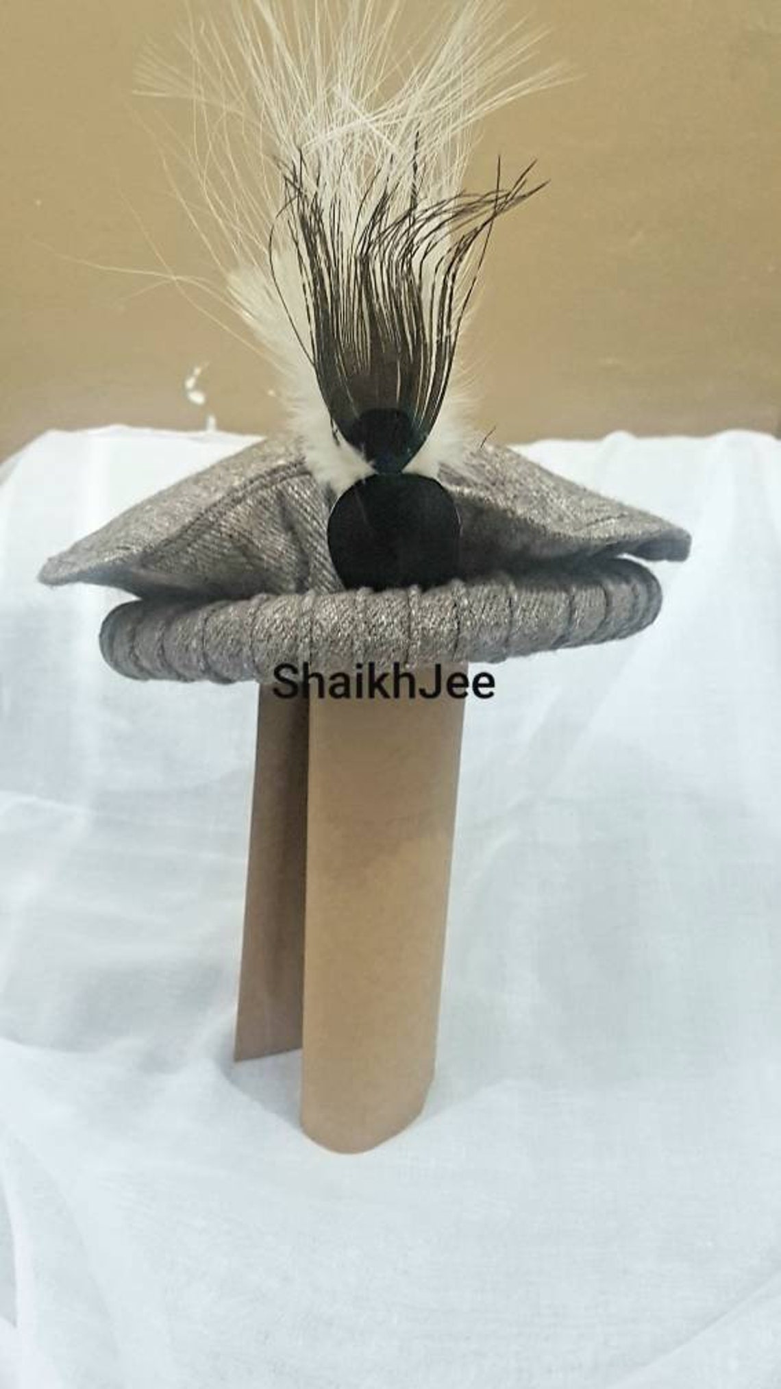 Handmade Original 100% Wool Pakol With Feather,pakul Hat- Chitrali Topi ...