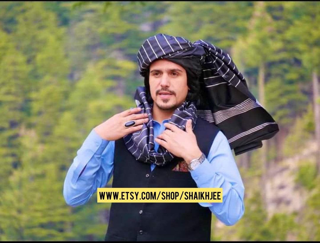 Traditional Afghani Pagri Turban Silk Pagri Pakistani Lungi Lungee ...