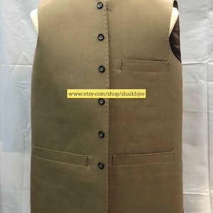 Imran Khan Style Handmade Pakistani Men’s Waistcoats-indian Nehru Cut ...