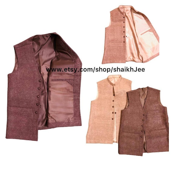 Wool Waistcoat-afghani Pakistani Winter Men Waistcoat-woolen - Etsy