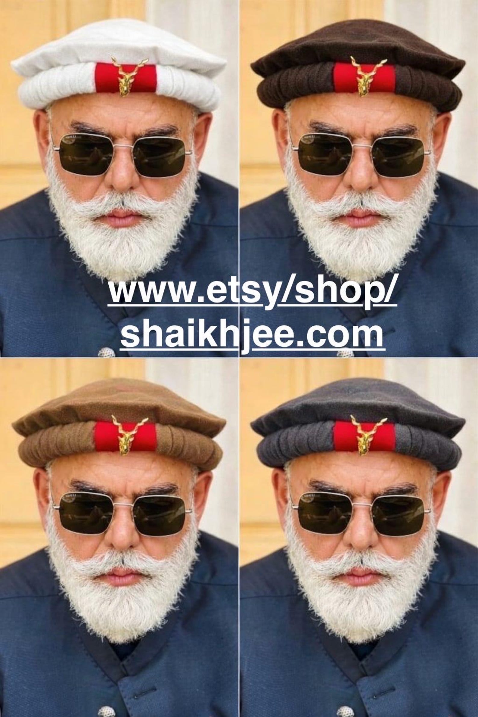 Handmade Woolen Chitrali Pakol Hat With MARKHOR Brooch-chitrali Topi ...