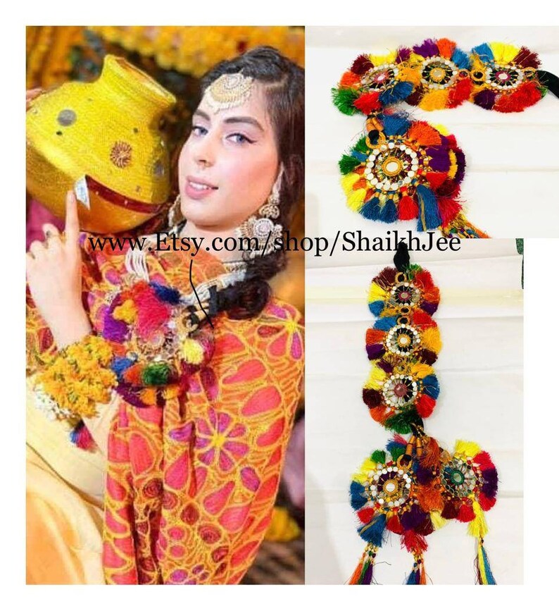 Punjabi Multi Color Paranda,hair Accessories, Dulhan,bridesmaids ...