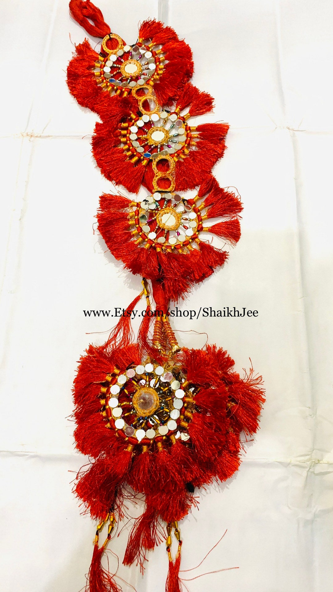 Punjabi Multi Red Paranda,hair Accessories, Dulhan,bridesmaids,wedding ...