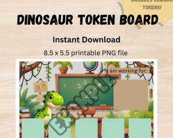 Dinosaur Themed Token Board, Token Economy Token System Reward Board ...