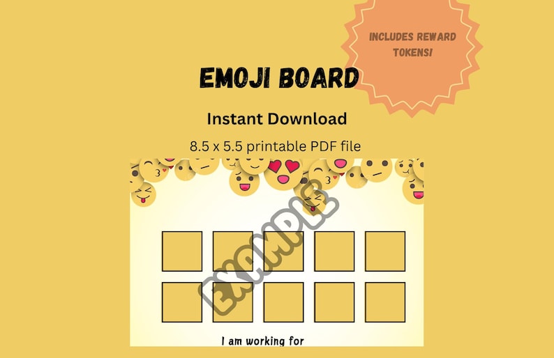 Reward Chart, Token Board, Token Economy Emoji - Etsy