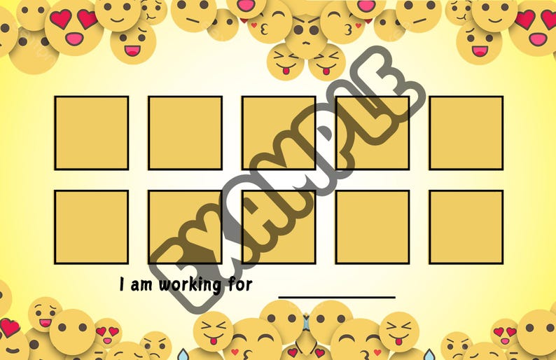 Reward Chart, Token Board, Token Economy Emoji - Etsy