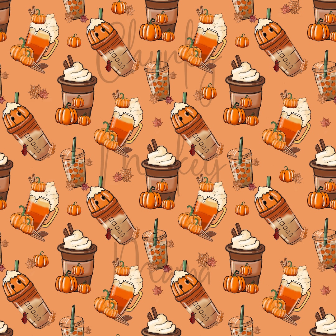 Pumpkin Spice Seamless Pattern - Etsy