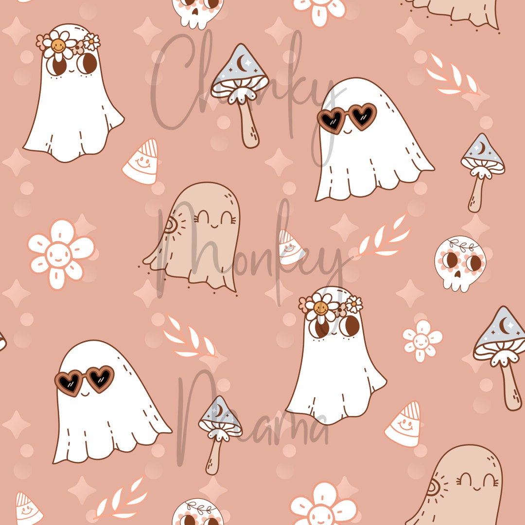 Groovy Ghosts Seamless File - Etsy