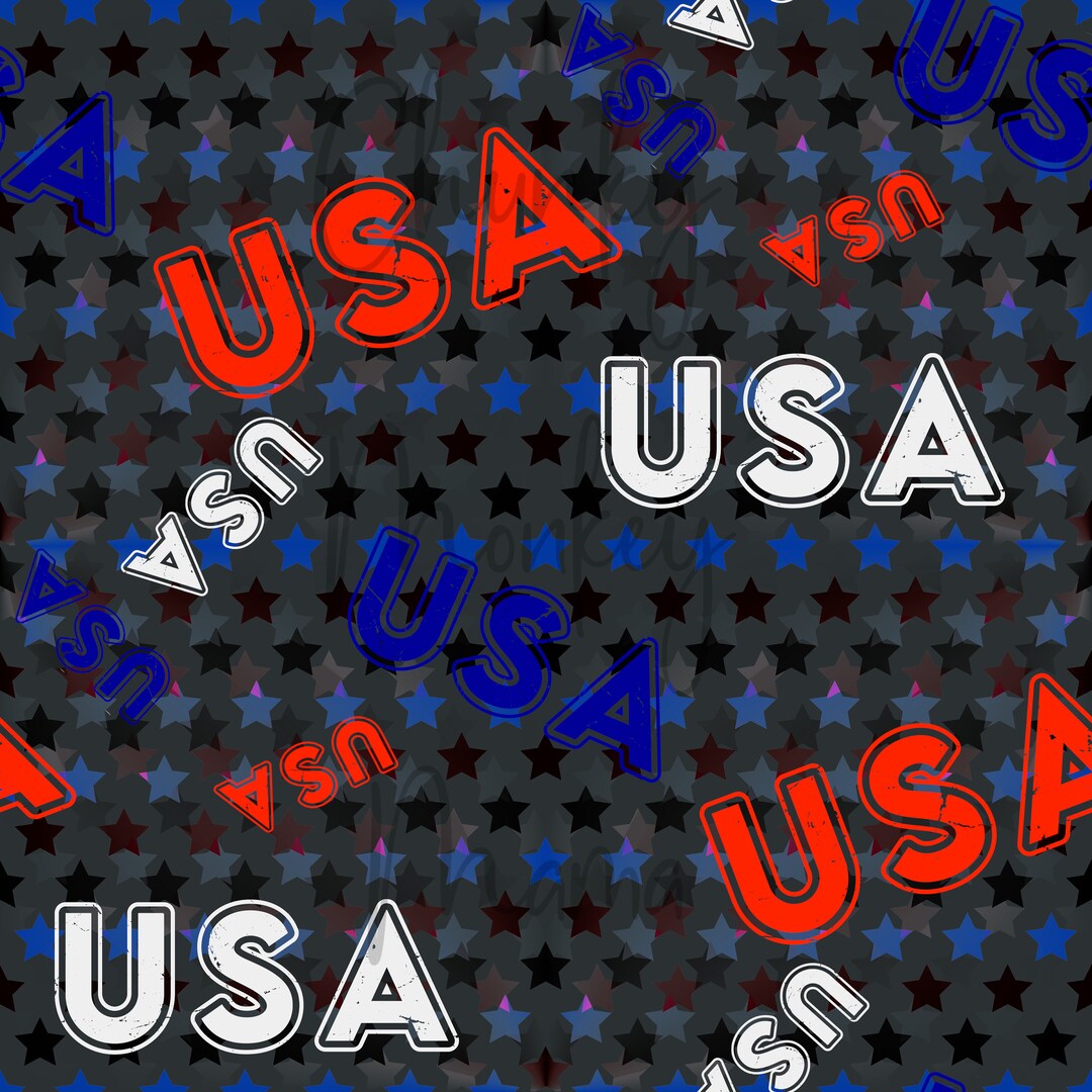 Blue USA Star Seamless File - Etsy